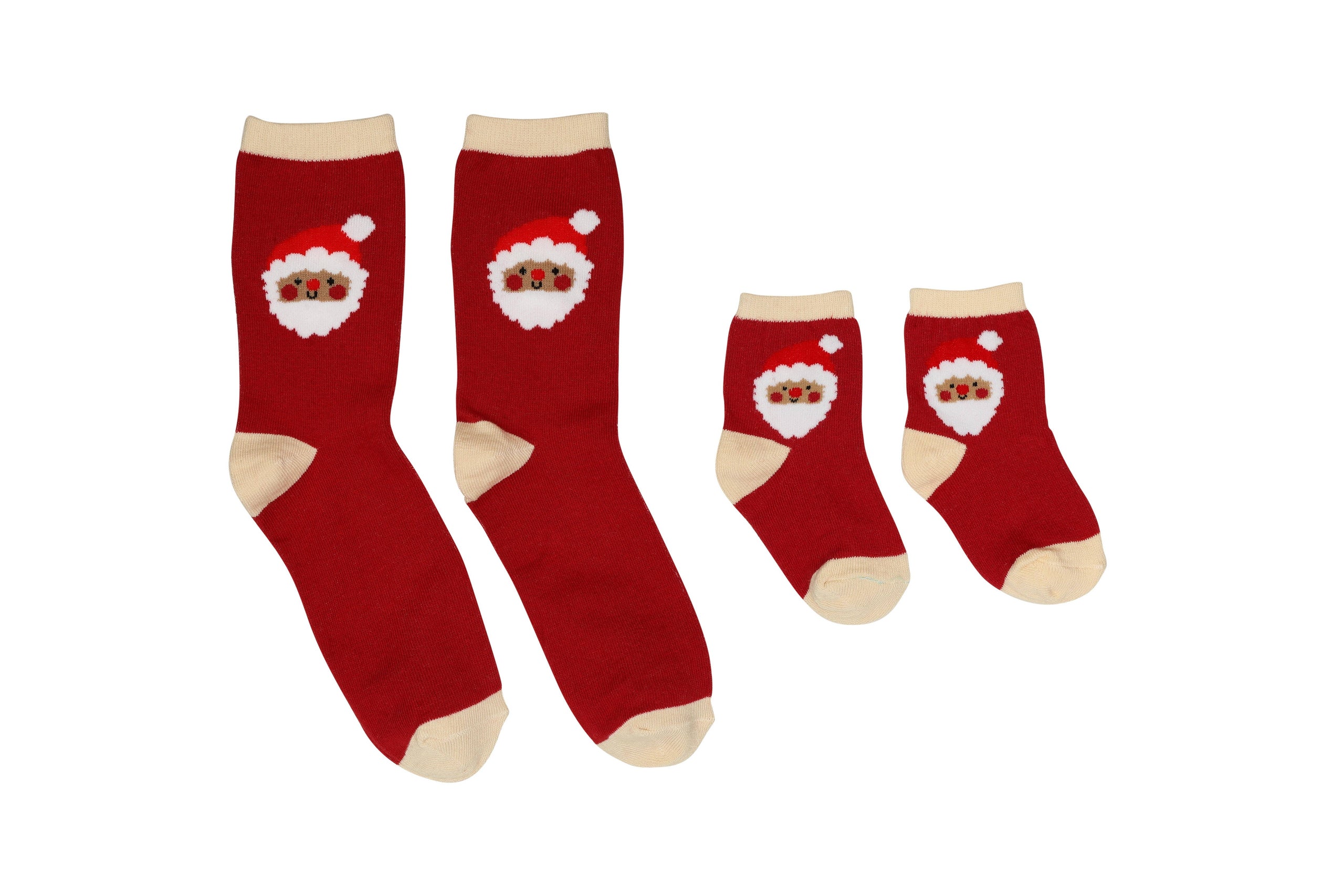 Parent & Baby Santa Holiday Sock Set | The Black Scintilla